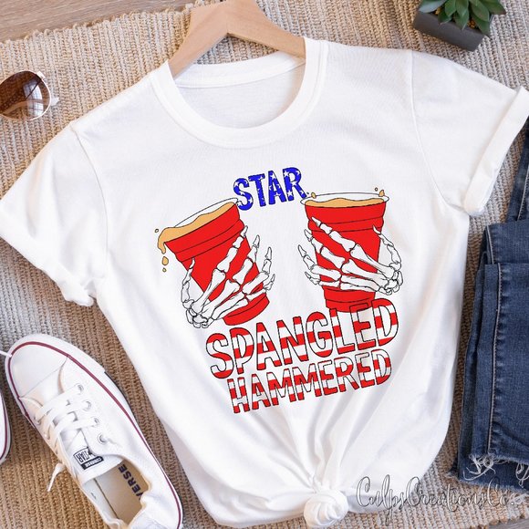 Tops | Star Spangled Hammered Independence Day Red White And Blue ...